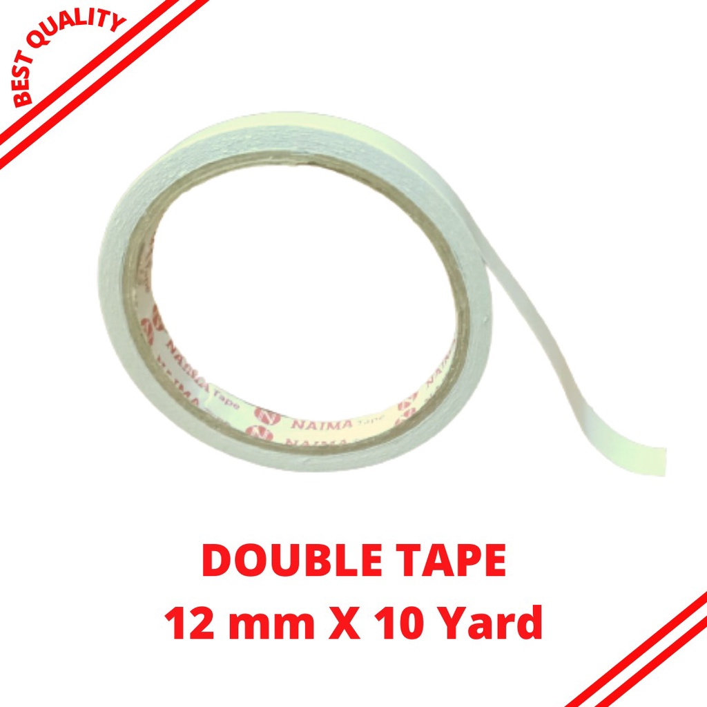 Jual Double Tape 12mm x 10 Yard / Double Tip 1/2 Inch Naima | Shopee ...