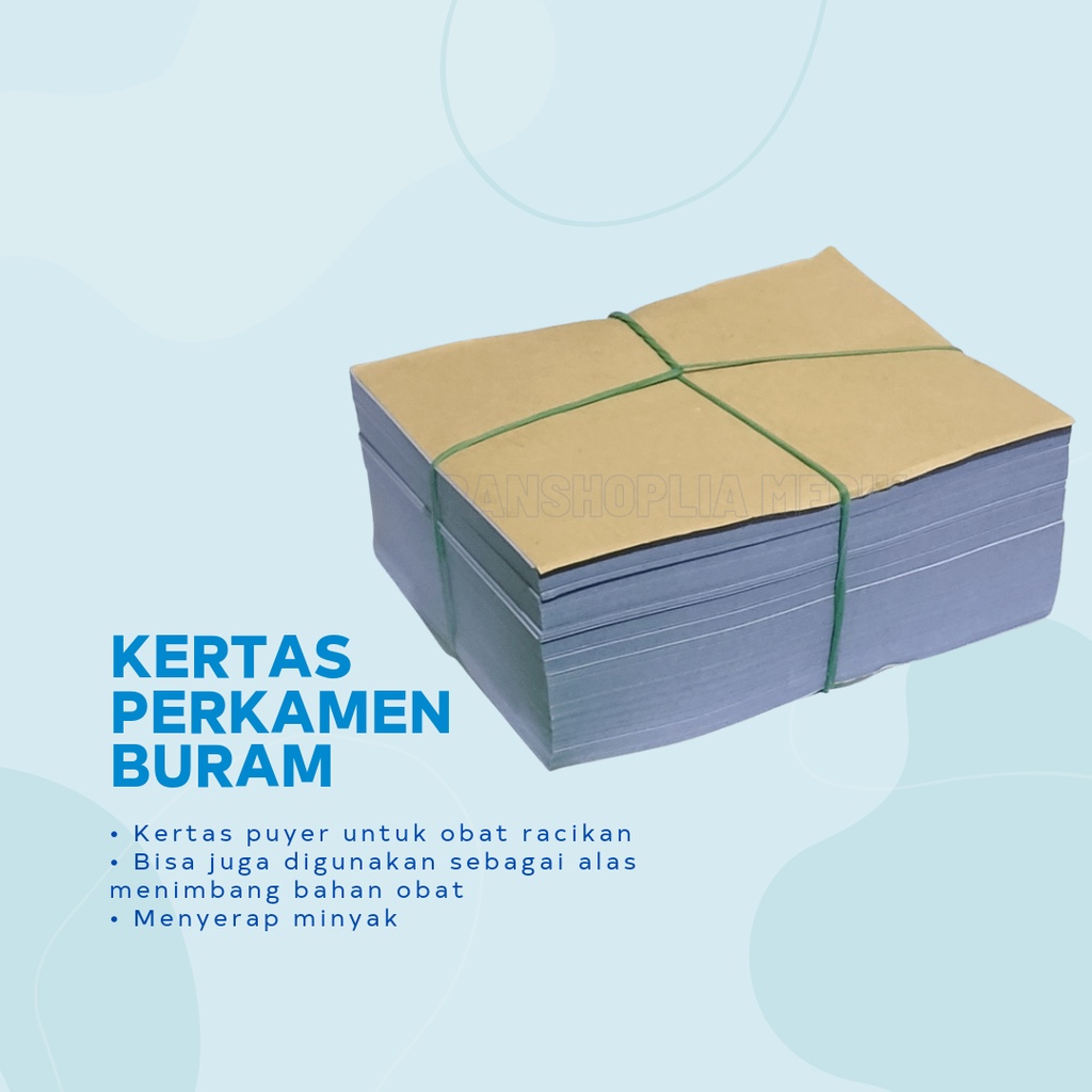 Jual Kertas Perkamen Buram 1 Pack atau Kertas Puyer Obat 1 Pack - Warna Buram | Shopee Indonesia