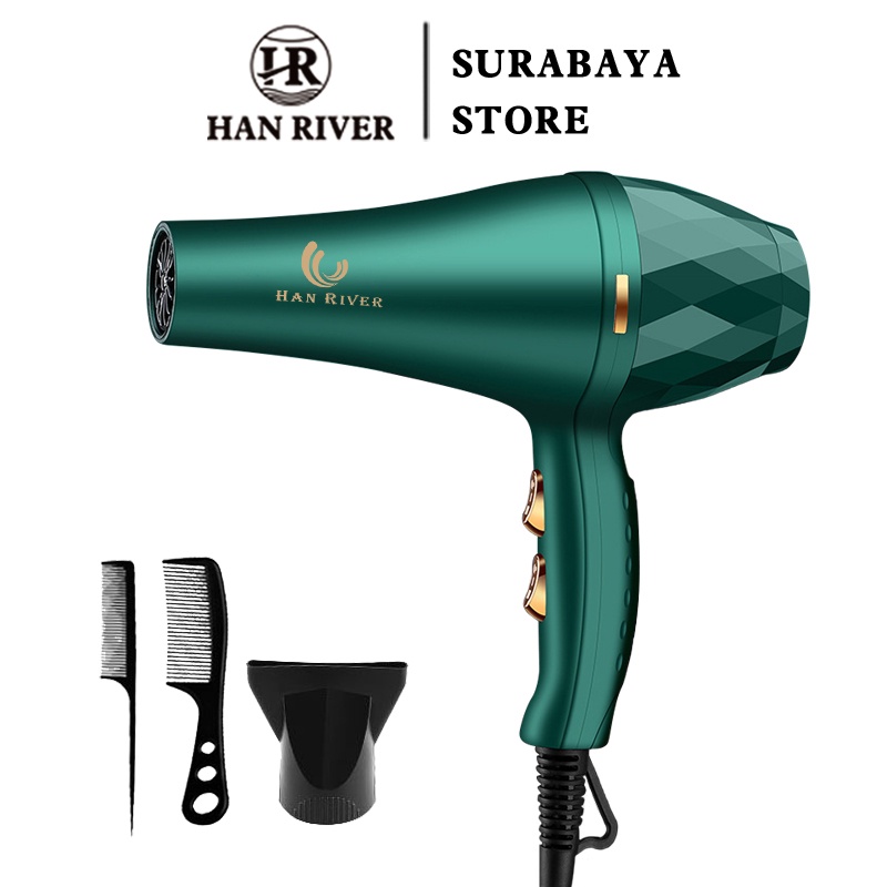 Jual HAN RIVER Hair dryer 800W Cold hot wind Pengatur panas Hairdryer ...