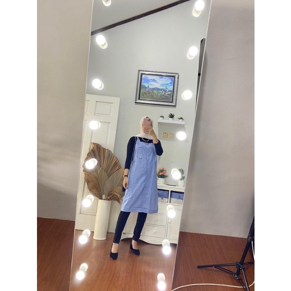 Jual Overall + inner putih (pink,hitam,biru) | Shopee Indonesia