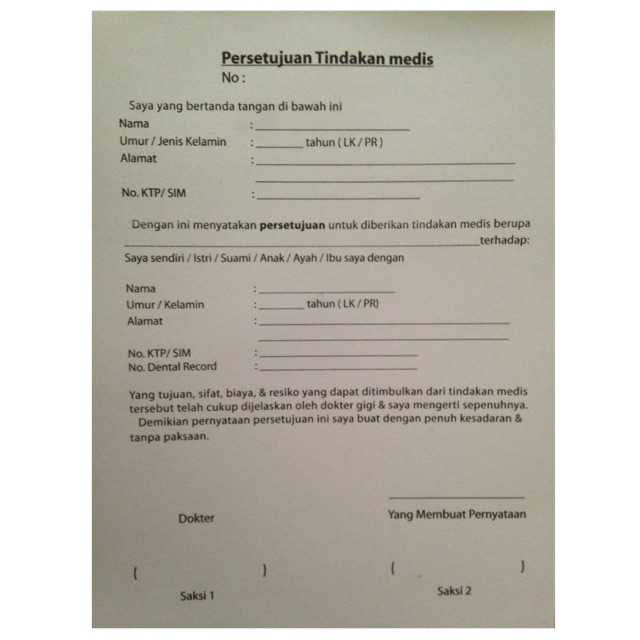 Jual Informed consent Form | Shopee Indonesia