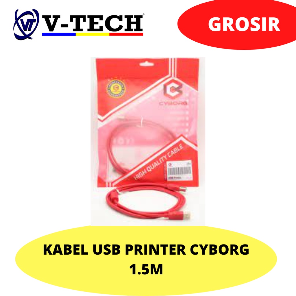 Jual KABEL USB PRINTER CYBORG 1.5M | Shopee Indonesia