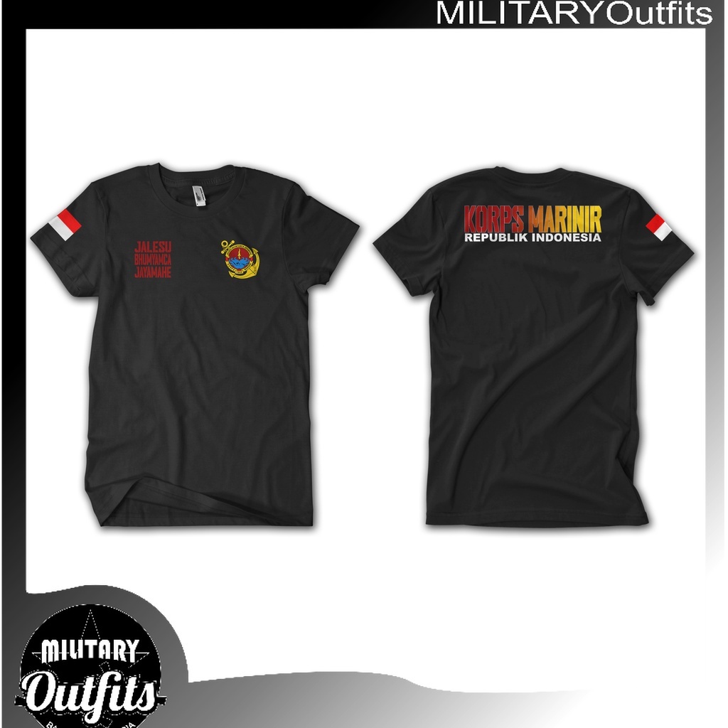 Jual MARINIR ATASAN CASUAL KAOS SABLON PREMIUM HQ | Shopee Indonesia