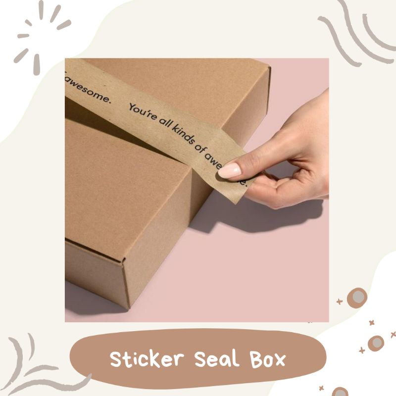 Jual Sticker Seal Box Panjang 28 cm | Minim Order 25 | Seal Box | Seal ...