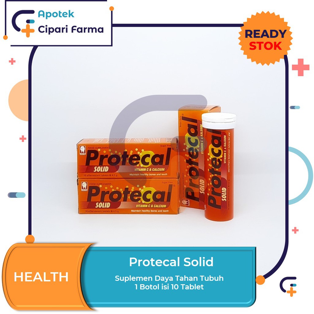Jual Protecal Solid Vitamin C | Kalsium | Vitamin D Suplemen Daya Tahan ...
