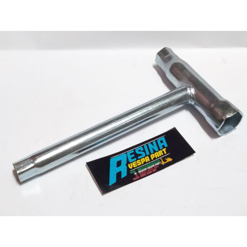 Jual kunci busi vespa panjang dan tebal 3 in 1 bisa untuk kunci 11 dan ...