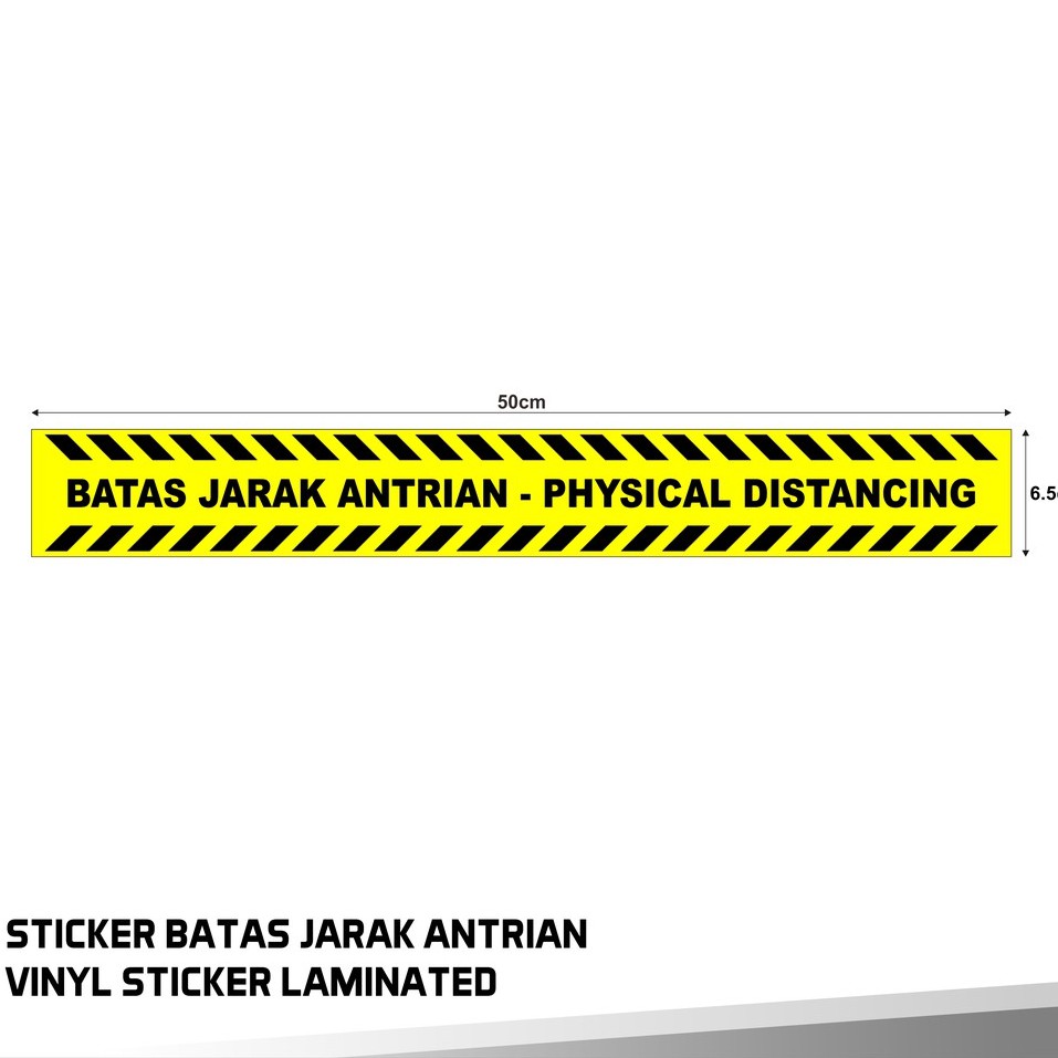 Jual STICKER PERINGATAN JAGA JARAK ANTRIAN | Shopee Indonesia