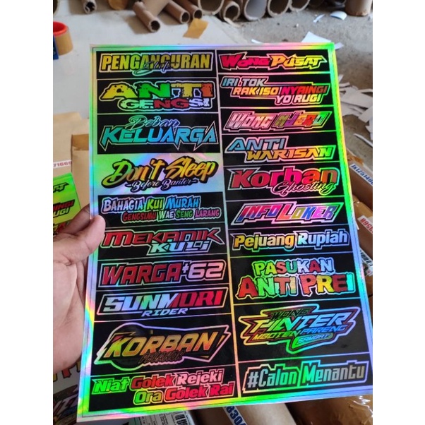 Jual Stiker Kata Kata Kekinian Kata Kata Racing Kata Kata Inspirasi ...