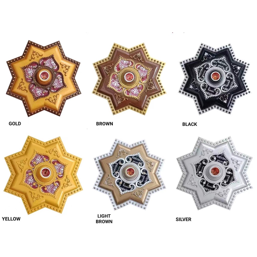 Jual Ornamen Plafon PVC / Pitting Lampu clasik / Dudukan Lampu plafon ...