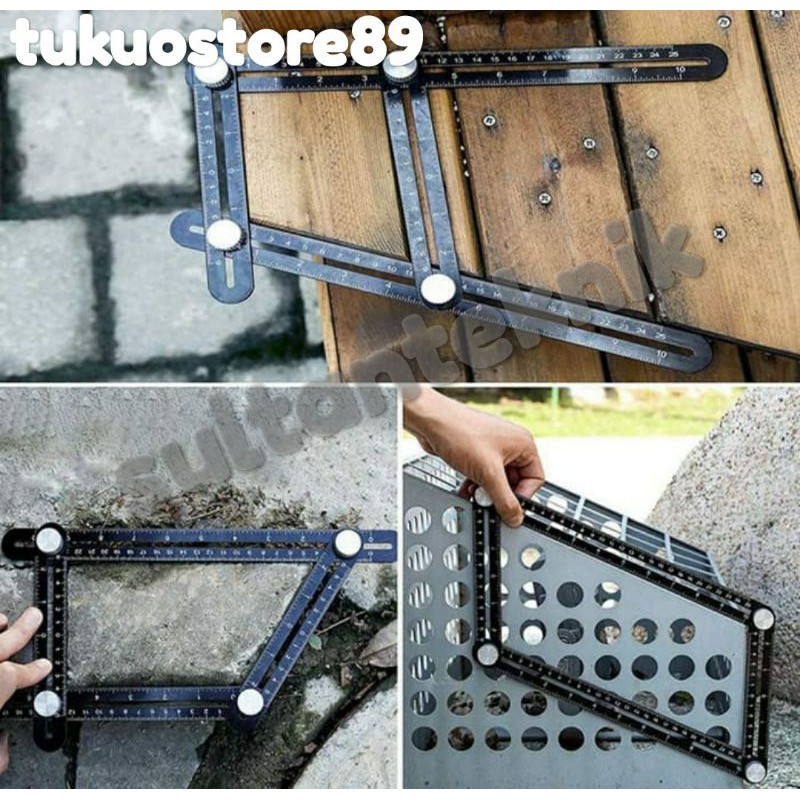 Jual penggaris keramik 6 sudut / penggaris multi angle square ...