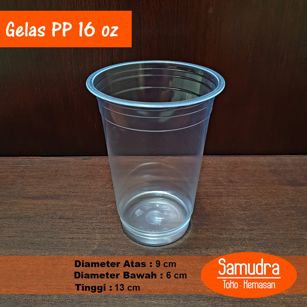 Jual Gelas Plastik PP 16 oz Tebal @50 pcs / Plastic Cup | Shopee Indonesia