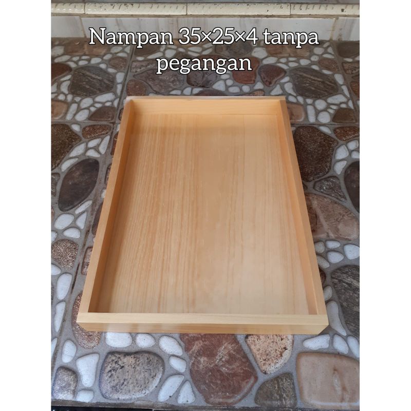 Jual Baki Kayu/ Nampan Kayu Pinus ukuran 35x25cm Tanpa Lubang | Shopee ...