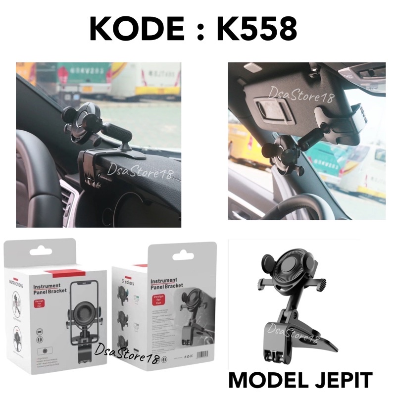 Jual Phone Holder Mobil 4IN1 Car Phone Holder Dudukan Penjepit ...