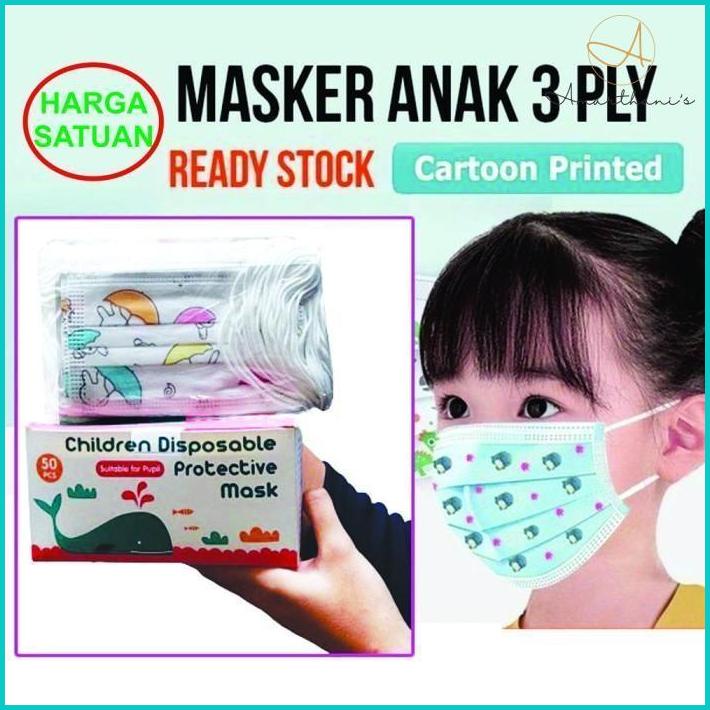 Jual Ac - Masker Anak Karakter Masker Motif Kids Harga Satuan Bukan Box ...