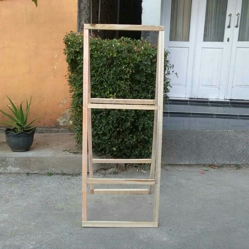 Jual Rangka Standing Banner Kayu Ukuran 130x50 cm tebal kayu 2.5 cm ...
