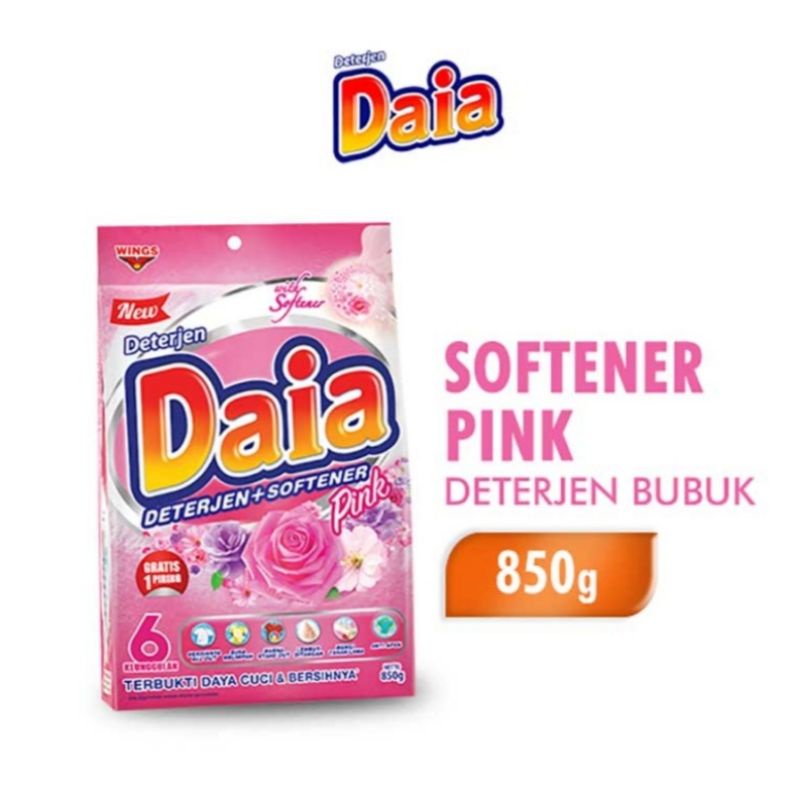 Jual Daia Detergent Bubuk Pink Violet, Putih, Clean & Fresh 850g ...