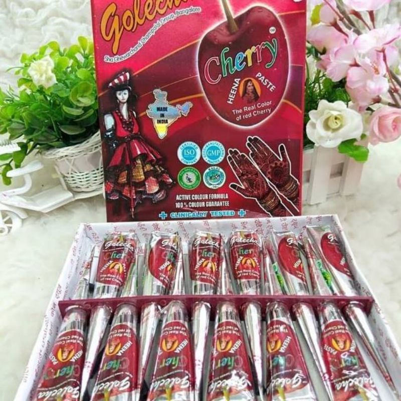 Jual Golecha Henna Chery Paste Inai Pengantin | Shopee Indonesia