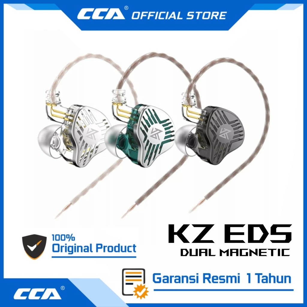 Jual KZ EDS with Mic In Ear Monitor Dual Magnetic Dynamic Driver ...