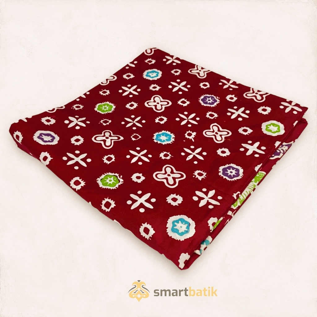 Jual Batik Kontemporer Motif Jumputan Bunga Merah (Cap Colet) | Shopee ...