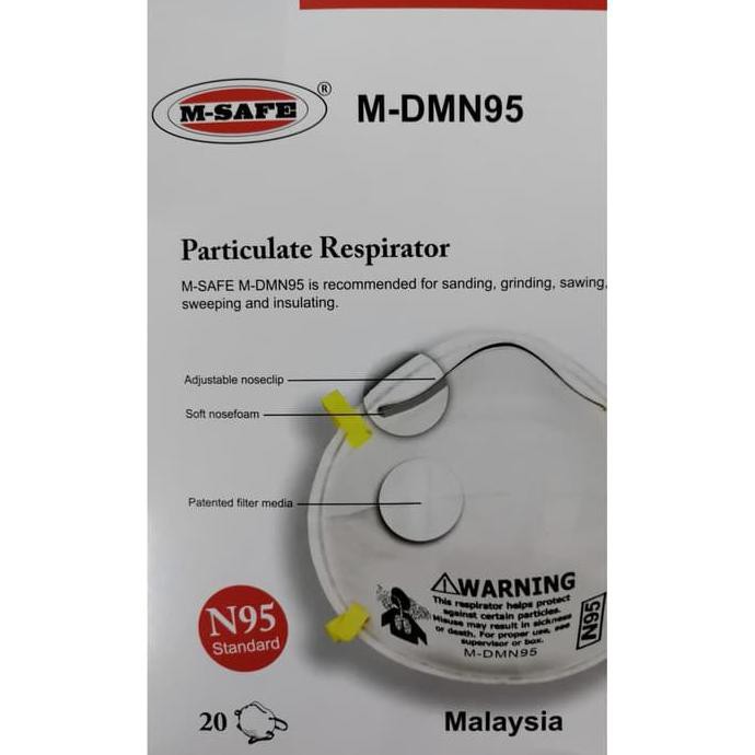 Jual Masker N95 M Safe Original isi 20pcs | Shopee Indonesia