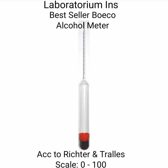 Jual Alcohol Meter Boeco - Scale: 0-100, temp. 20°C - Alkohol Meter ...