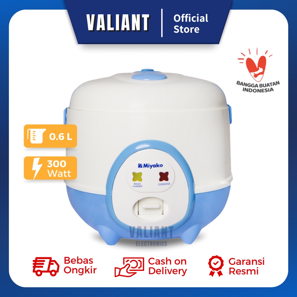 Jual Miyako Magic Com Mini Rice Cooker 3in1 MCM-606 A - 0.6 Liter ...