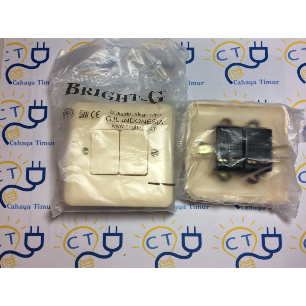 Jual Saklar SERI/DOUBLE IB/TANAM BRIGHT-G (1 Box = 12 Pcs) | Shopee ...