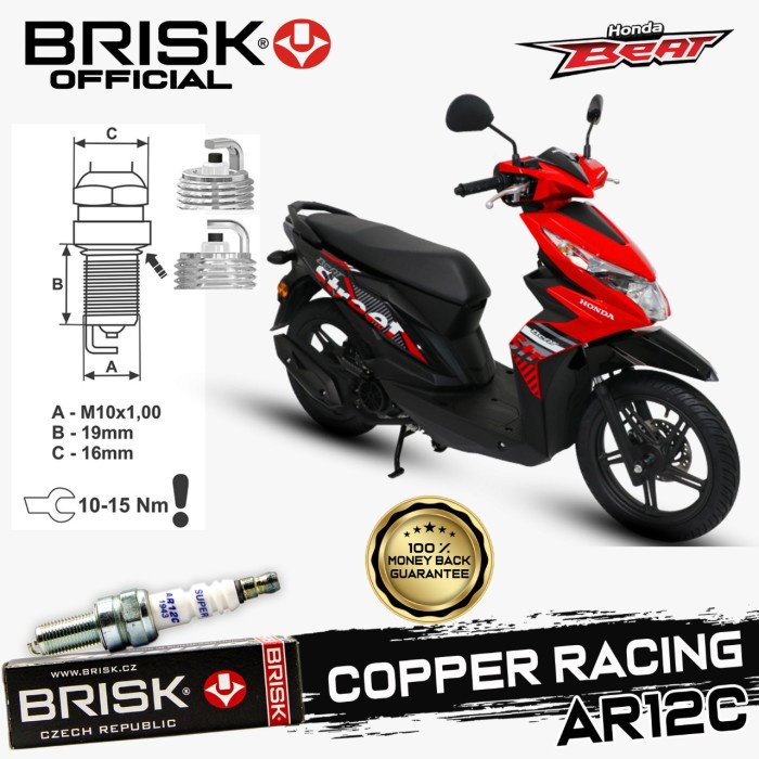 Jual Busi Motor Brisk Copper Tipe - Ar12C Honda Beat | Shopee Indonesia