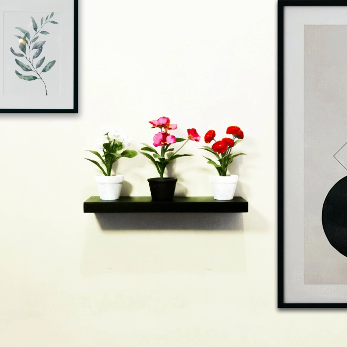 Jual Hambalan dinding, hambalan melayang 40 cm hitam dan putih - Putih ...