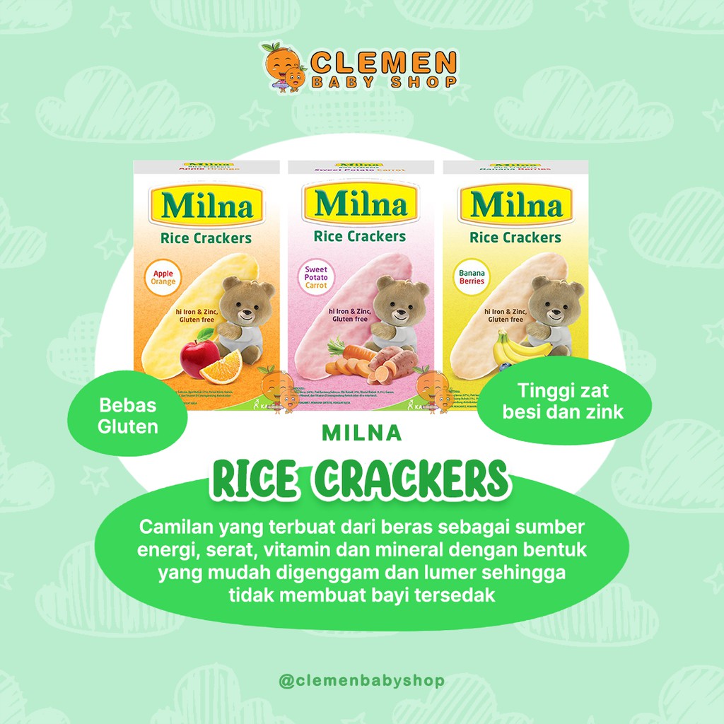 Jual Milna Rice Crackers 20gr (5x4gr) | Shopee Indonesia