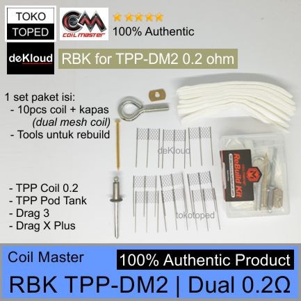 Jual Coil Master RBK for TPP-DM2 0.2 ohm Coil | Rebuild Kit Drag 3 X 0 ...