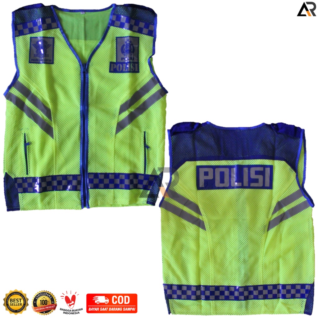 Jual Rompi POLISI full hijau stabilo Terbaru | Rompi polisi Tebal ...