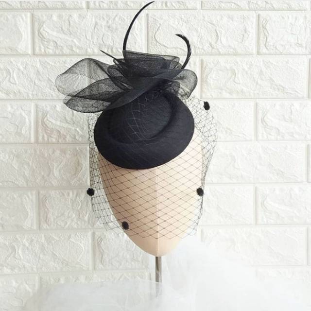 Jual Topi Fascinator gaya eropa (Black) | Shopee Indonesia