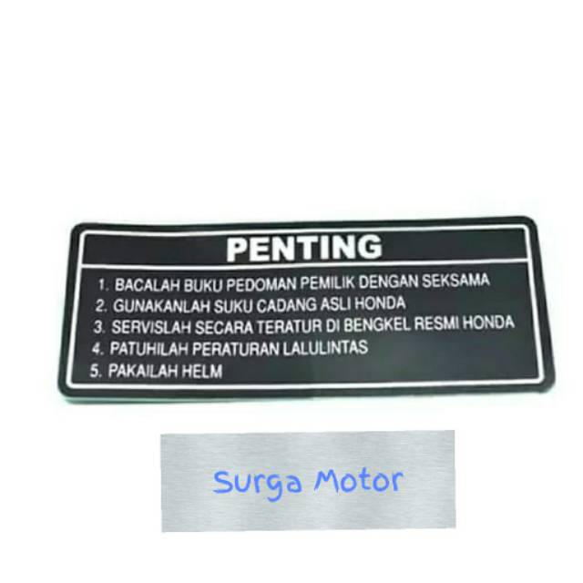 Jual Label PENTING Drive Caution Motor Sticker stiker tulisan ...