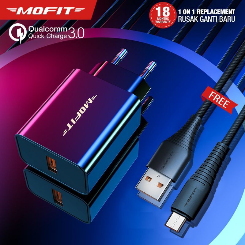 Jual MOFIT MQ10 Charger - Quick Charge 3.0 (Black) | Shopee Indonesia