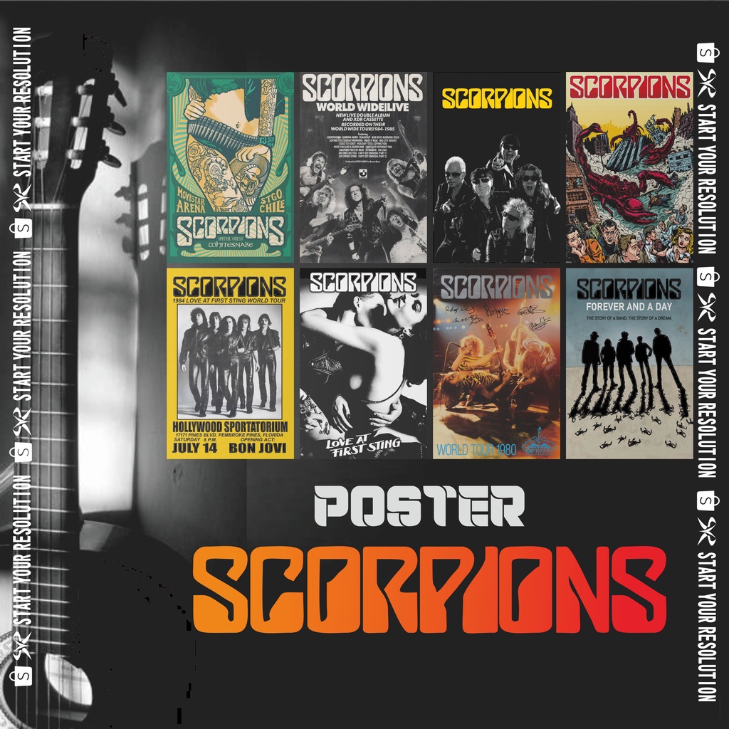 Jual Poster Music Rock Scorpions / Poster Band Rock Scorpions Bahan ...