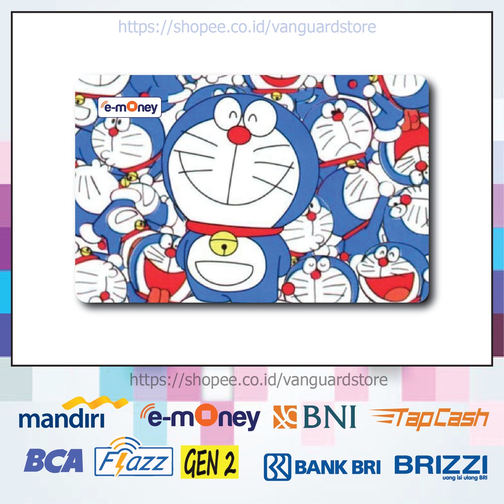Jual KARTU E MONEY E TOLL DORAEMON LUCU ANIME 57 EMONEY MANDIRI FLAZZ ...