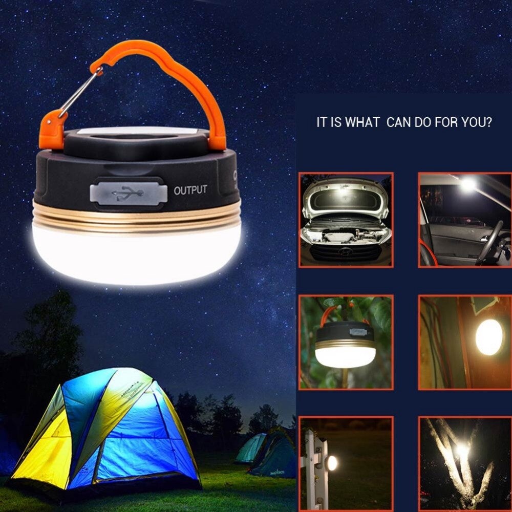 Jual Lampu Tenda Camping LED USB with Powerbank System Rechargeable 3 ...