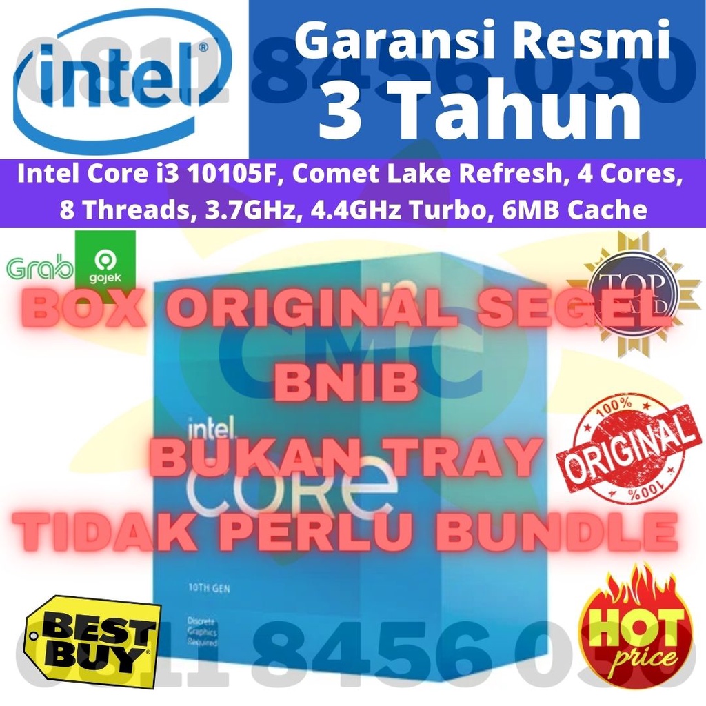 Jual Processor Intel Core i3 10105F LGA1200 BOX | Shopee Indonesia