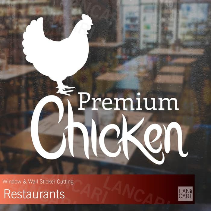 Jual Stiker Cutting Premium Chicken Ayam Restoran Sticker food Dinding ...