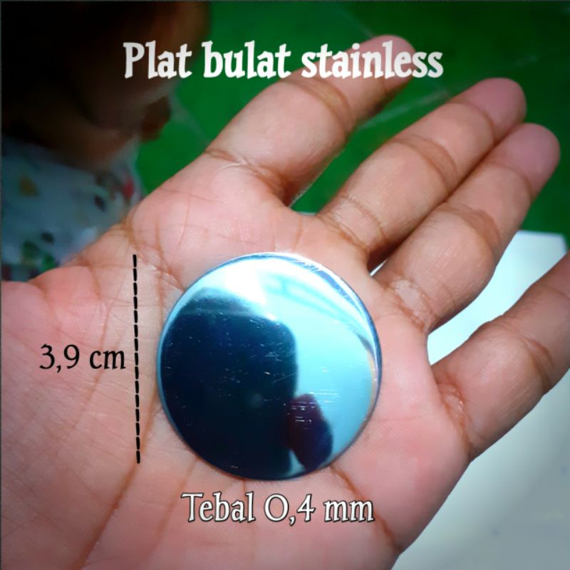 Jual Plat pin bulat lingkaran stainless / tutup pipa 1,5 inci hiasan ...