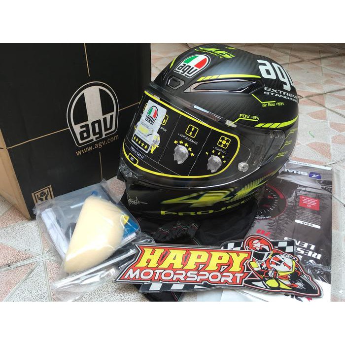 Jual HELM FULLFACE AGV PISTA GPR CARBON MATT VR46 V2 MS EUROFIT ADA ...