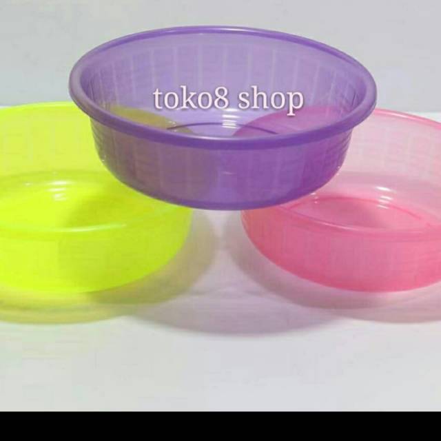 Jual baskom plastik transparan kmp 10 inch/ besek / baskom serbaguna ...