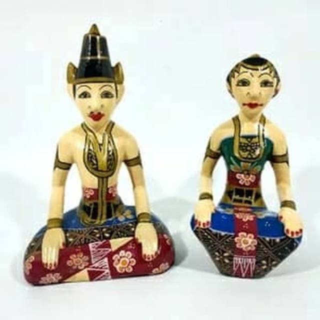 Jual Patung Miniatur Pajangan Kerajinan Kayu Pengantin Loro Blonyo Jawa ...