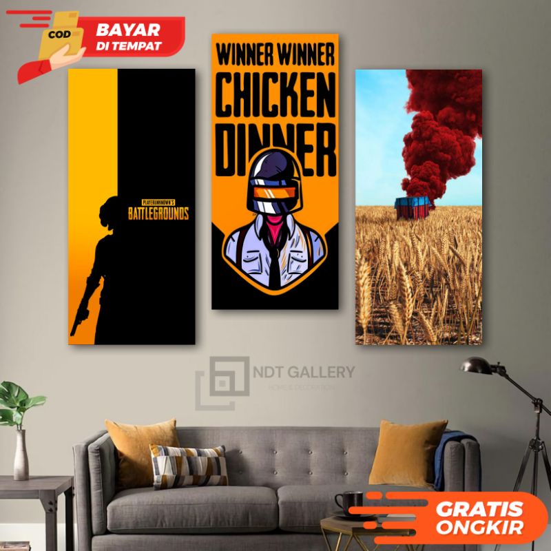 Jual NDT[15X30] Hiasan Dinding Pubg Gaming Pajangan Kamar Estetik Pubg ...