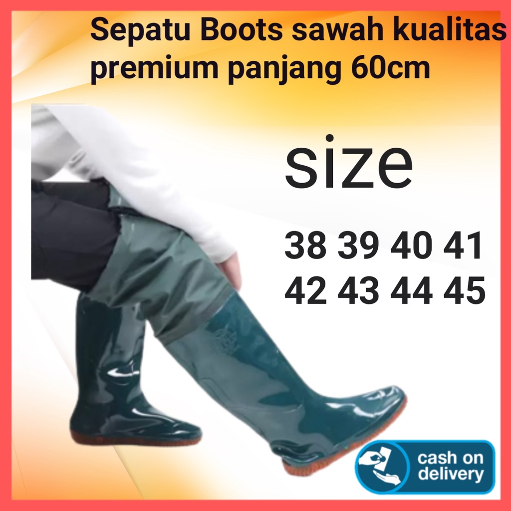 Jual SEPATU TANI KARET BOOTS PANJANG ANTI KEONG MURAH | Shopee Indonesia