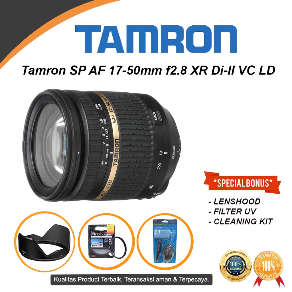 Jual Lensa Tamron SP AF 17-50mm F2.8 XR Di II For Canon & Nikon - Lensa Wide 17-50mm | Shopee ...