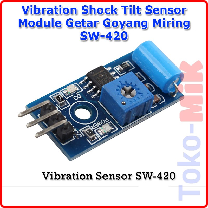 Jual Vibration Shock Tilt Sensor Module Getar Goyang Miring Sw 420 Biru