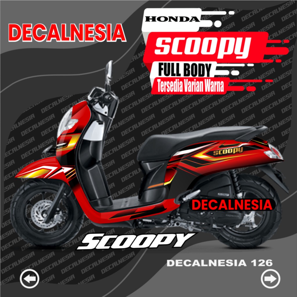Jual Decal Scoopy Modifikasi Variasi Racing Stiker Motor Scoopy ...