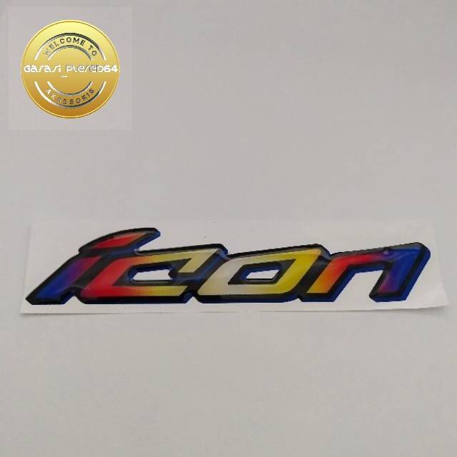 Jual emblem stiker karet sticker timbul 3D logo HONDA ICON BEAT C ...